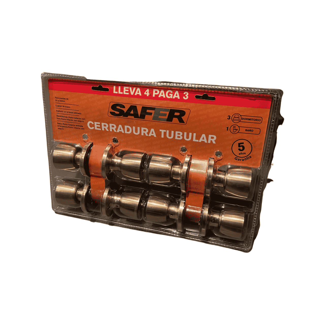 PACK 4 CHAPAS BRONCE SAFER (CB39)