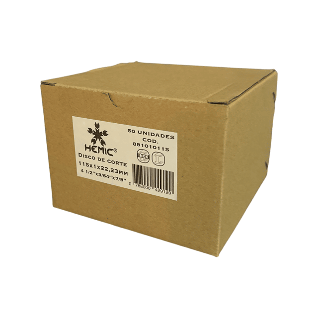 PACK 50UND DISCO CORTE 4 1/2" X 1.0MM HEMIC
