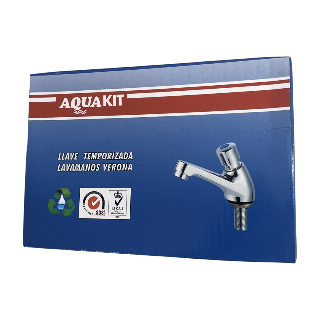 LLAVE LAVATORIO TEMPORIZADA ALTA AQUAKIT