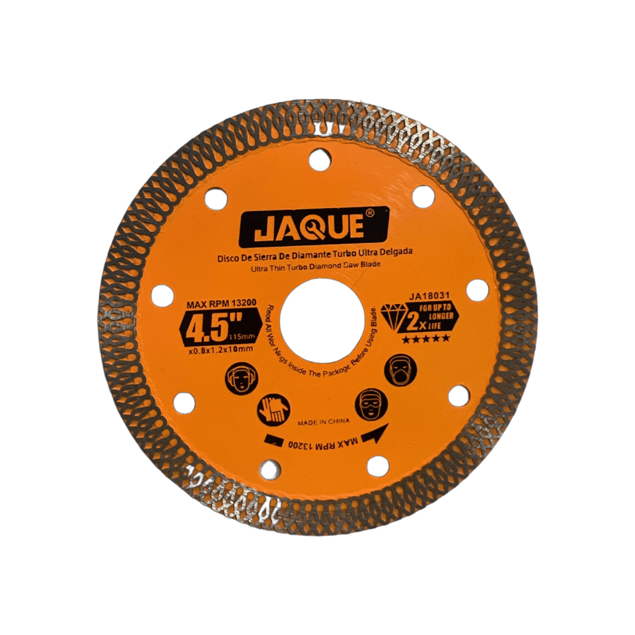 DISCO PARA MADERA ULTRA FINO 4 1/2" JAQUE