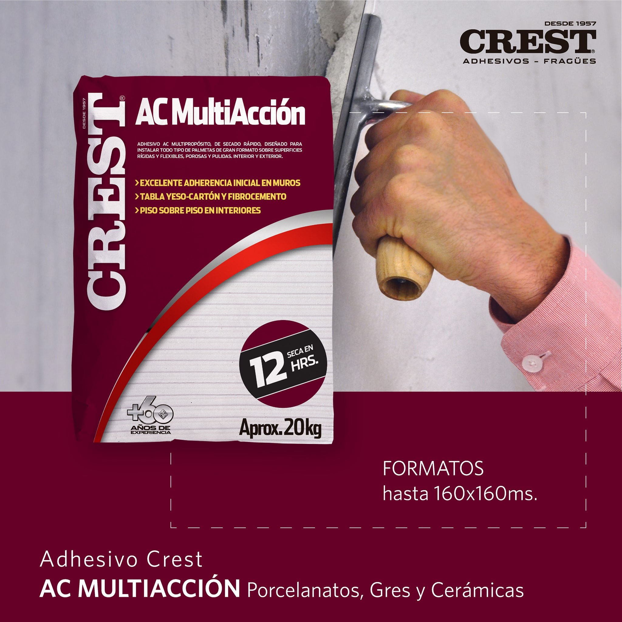Adhesivo Crest Multiaction AC 20kg