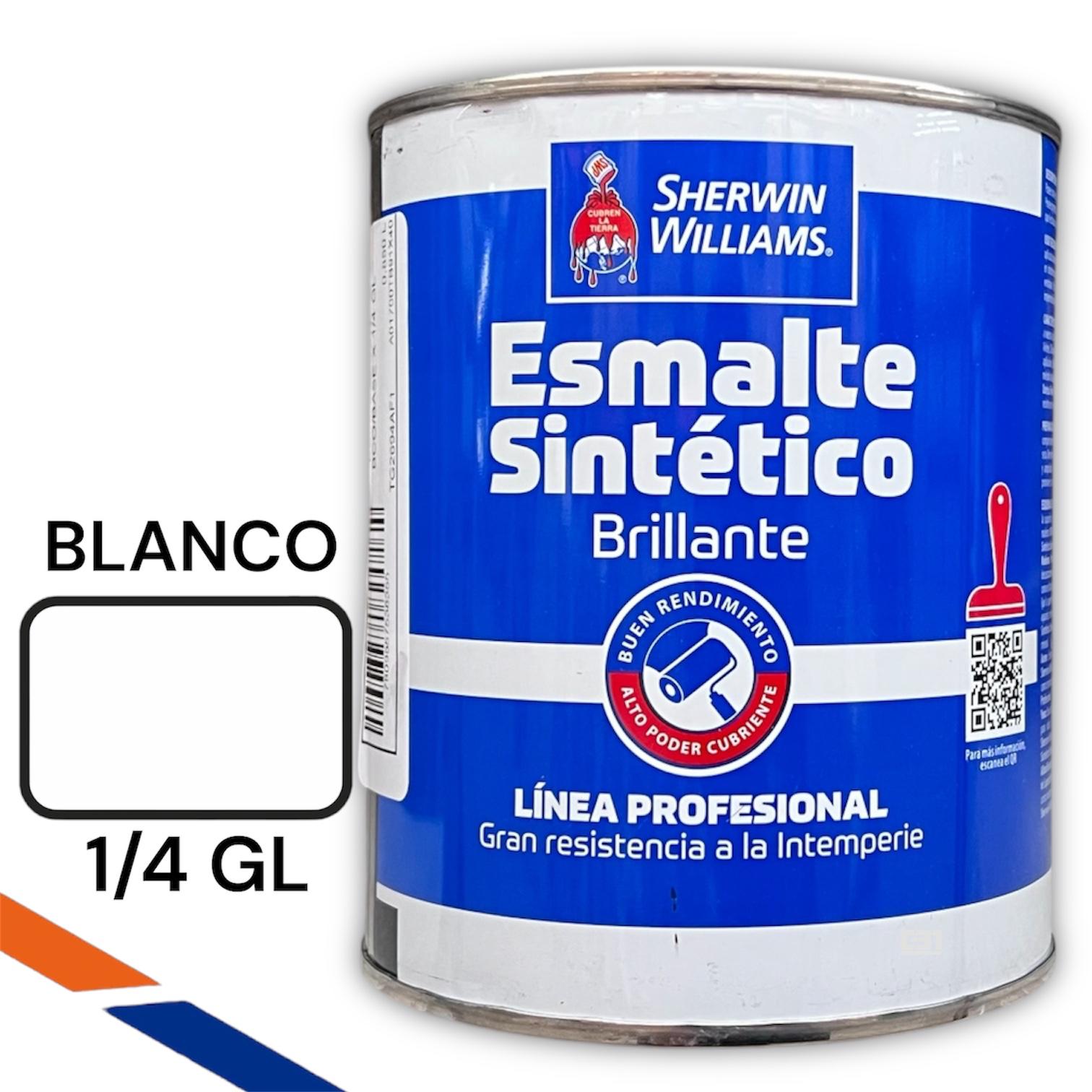 ESMALTE SINTETICO BLANCO BRILLANTE 1/4 GL SHERWIN WILLIAMS
